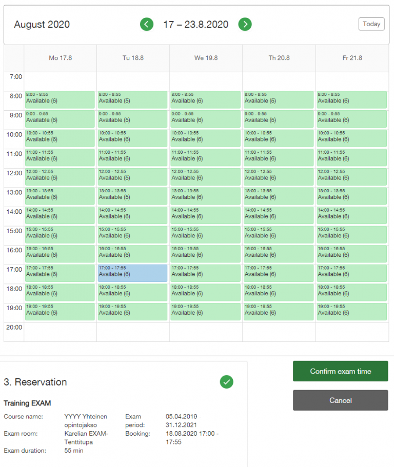 EXAM - Registration and booking in EXAM - Karelia University of Applied ...